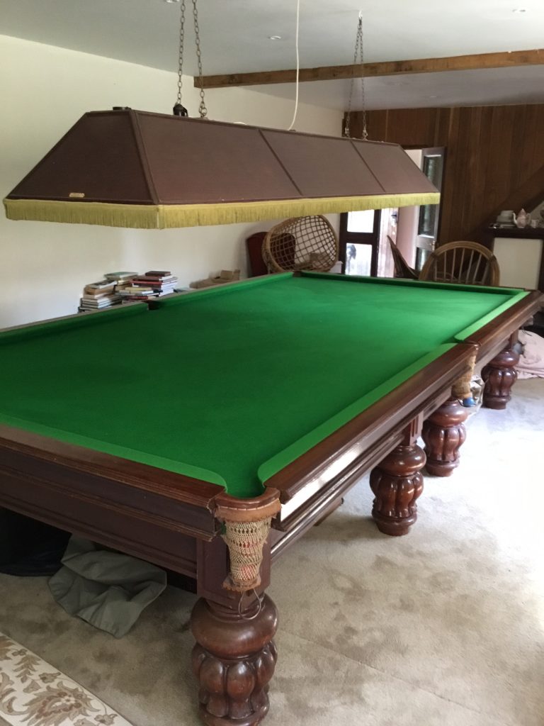 Full size , Burroughs and Watts Steel block cushion Snooker table for ...